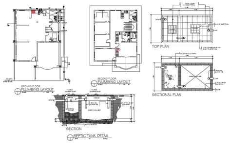 Plumbing Layout And Septic Tank Details Of Duplex House Details Were