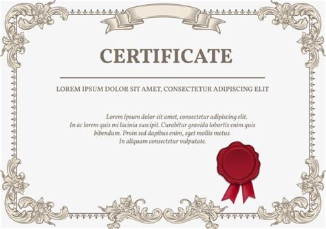Certificado De Material De Vectores PNG Dibujos Certificado