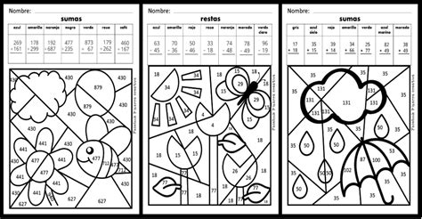 COLOREAMOS POR SUMAS Y RESTAS Imagenes Educativas