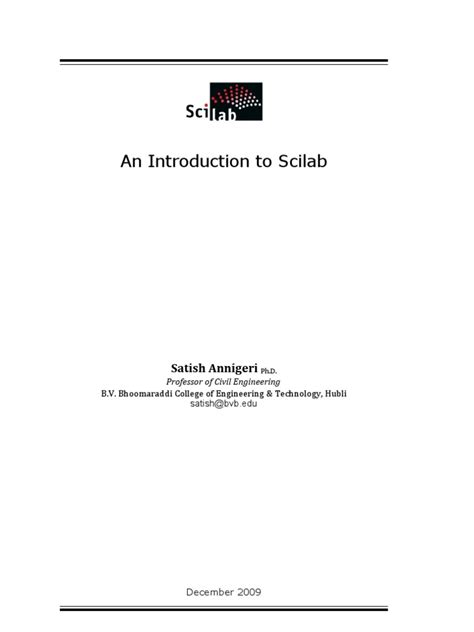 scilab tutorial pdf polynomial matrix mathematics