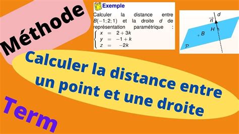 Comment Calculer La Distance Entre Un Point Et Une Droite Dans L Espace