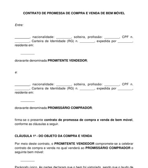 Modelo De Contrato De Compra E Venda Word E Pdf Imprimir Porn Sex Picture