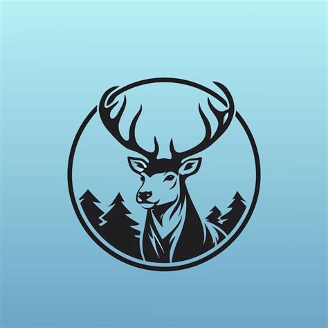 Arte Vetorial De Um Cervo Majestoso Em Uma Floresta Vetor Premium