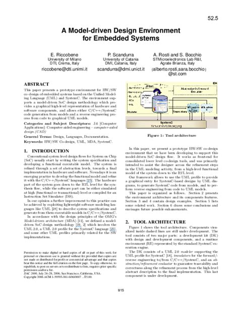 pdf a model driven design environment for embedded systems patrizia scandurra
