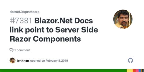 Blazor Net Docs Link Point To Server Side Razor Components Issue