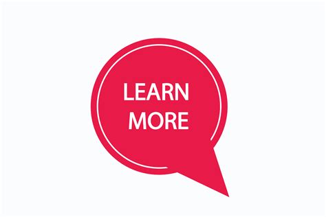Learn More Button Vectors Sign Label Speech Learn More Vector