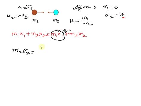 solved an object 1 with mass m1 and travelling at a velocity v1 collides with object 2 with