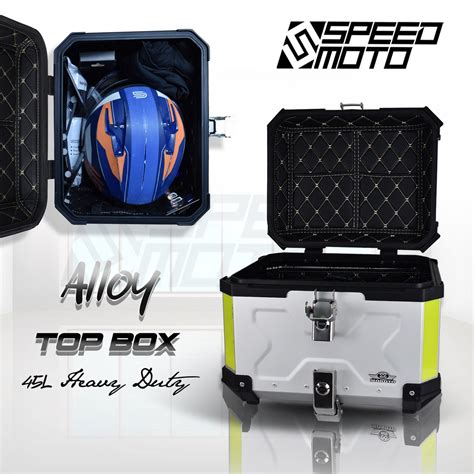Mokoto Aluminum Alloy Top Box Liters For Motorcycle Rear Tail Box