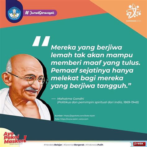 101 Kata Kata Bijak Bahasa Inggris Mahatma Gandhi Jederr