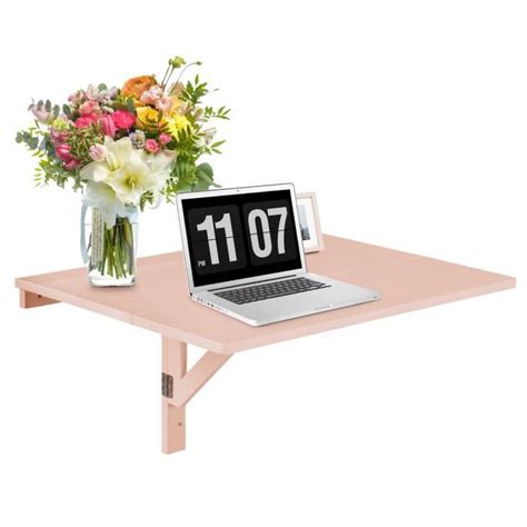 GOPLUS Table Murale Rabattable Pliable 80x60x45CM En Bois Charge 20KG