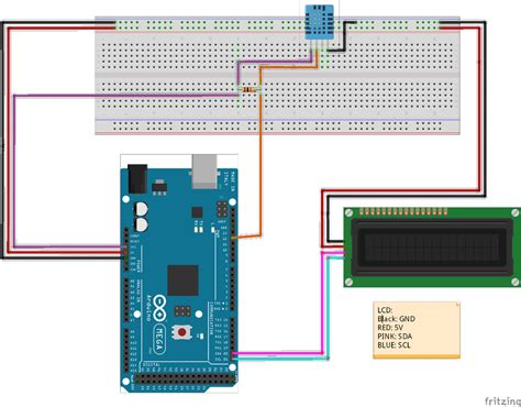 dht11 подключение к ардуино и вывод на lcd 1602 i2c схема и скетч