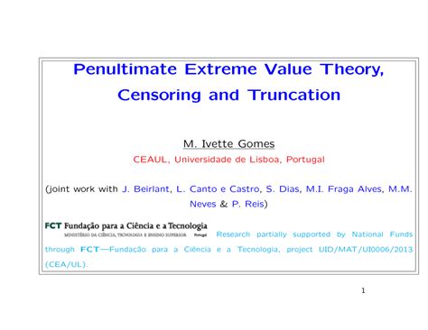 pdf penultimate extreme value theory censoring and truncation