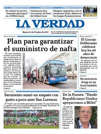 Martes 31 de octubre de 2023 La Verdad Online de Junín Buenos Aires