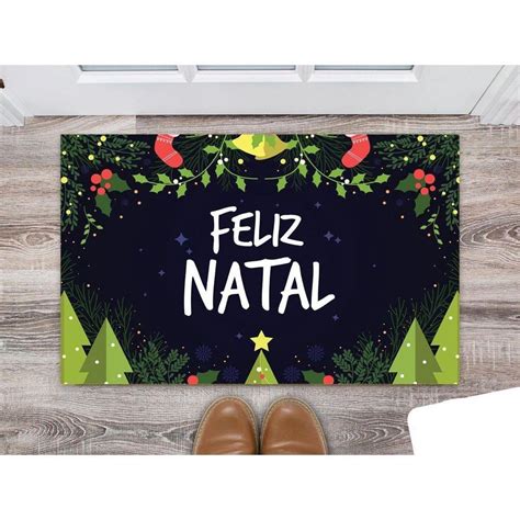 Tapete Capacho Natal Boas Festas Final Do Ano Feliz Natal No Shoptime