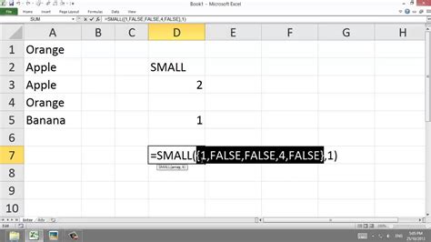 Excel Function And Formula Array Formula Youtube