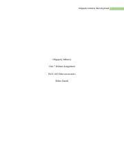 BUS 1103 Unit 7 Written Assignment Docx Oligopoly Industry Running
