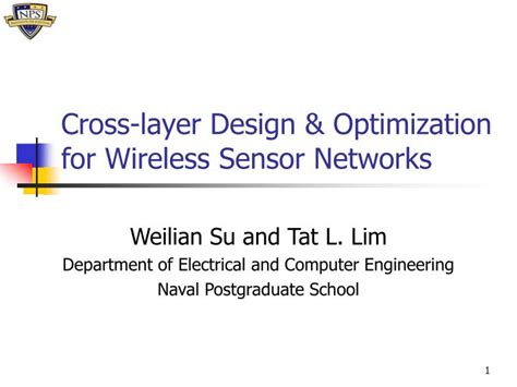 ppt cross layer design and optimization for wireless sensor networks powerpoint presentation