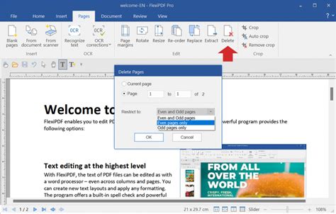 how to delete or remove pages from pdf files with flexipdf alternative2office