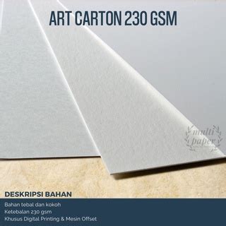 Jual Kertas Art Karton F Gsm Isi Lembar Kertas Art Carton F
