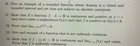 solved 10 give an example of a bounded function whose