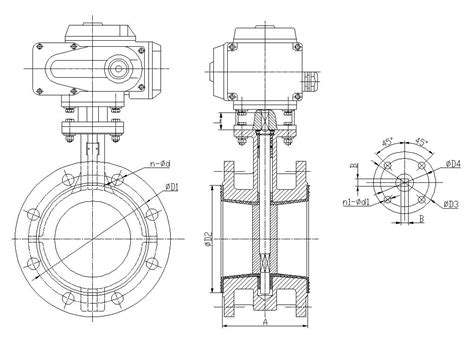 Electric Actuator Flange Butterfly Valve Tianjin SUPER Valve Technology