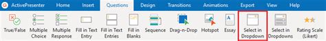 How To Create Select In Dropdown Questions In ActivePresenter 9