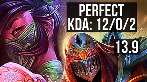 AKALI Vs ZED MID 12 0 2 1900 Games Legendary 6 Solo Kills 1 0M