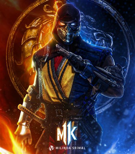 Scorpion Vs Sub Zero Mortal Kombat 2021 Poster Sub Zero Mortal