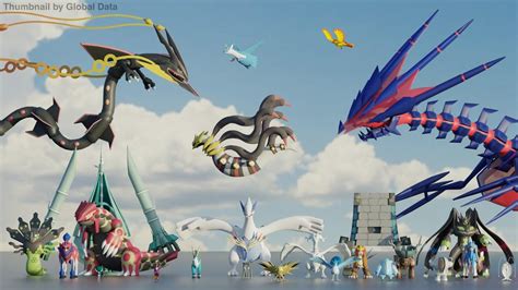 Legendary Pokemon Size Comparison D Pokemon Youtube