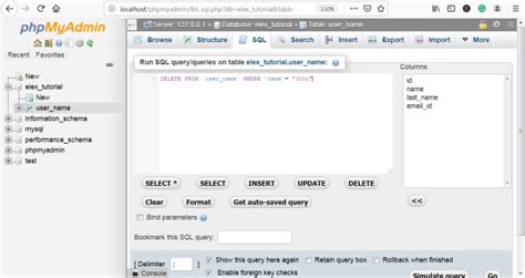 How To Use PhpMyAdmin And How Select Insert Update Delete And Drop Table