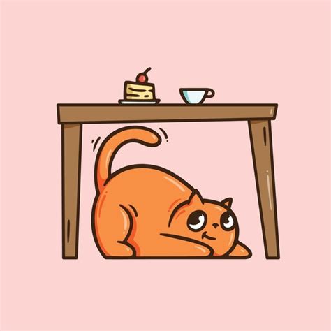Cat Under The Table