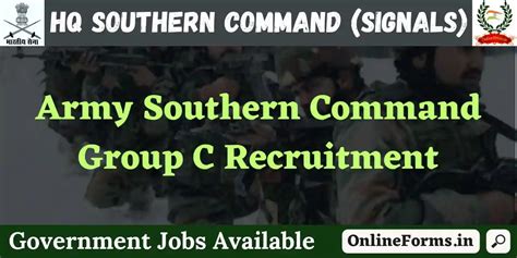 Army HQ Southern Command Signals Recruitment 2023 For CSBO MTS Others