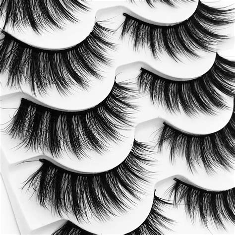 5pcs Lot G822 Natural False Eyelashes 5 Pairs 3D Individual Mink