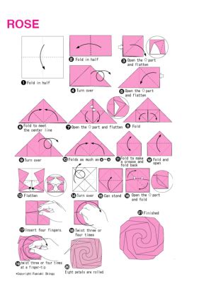 How To Make Origami Rose Step By Step Instructions
