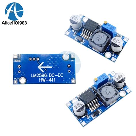 10 pces lm2596 regulador de tensão DC DC potência ajustável step down