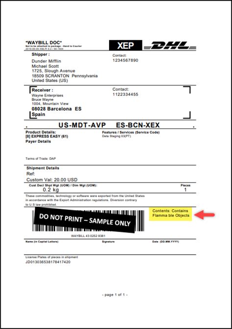 Dhl Express Tracking Number Format