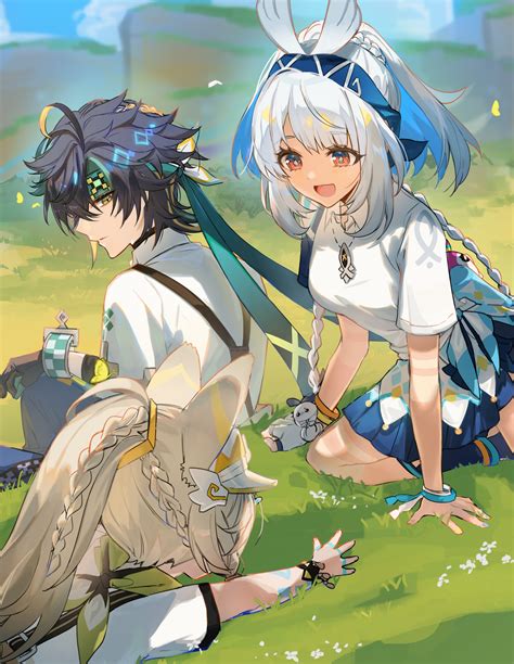 Mualani Kinich And Kachina Genshin Impact Drawn By Sp I Ppp Danbooru