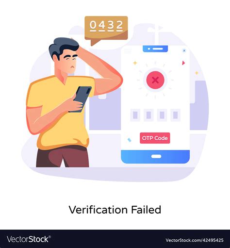 Verification Failed Royalty Free Vector Image Vectorstock