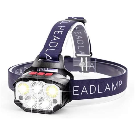 Lampe Frontale Led Rechargeable Usb Torche Frontale Puissante Avec