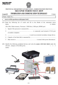 Grade Ict Term Test Paper English Medium North Western Province