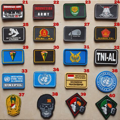 Jual Patch Rubber Logo Tni Ad Ekapaksi Tni Au Tni Al Kostrad