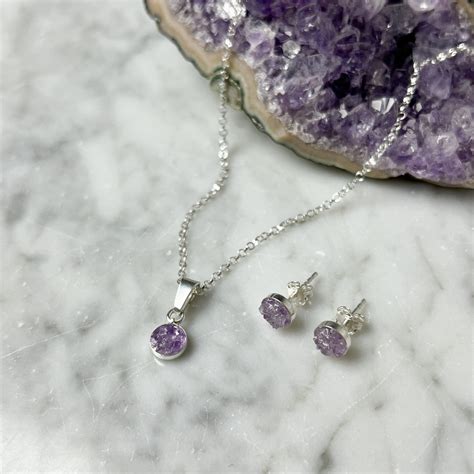 Kolczyki Z Ametystem Zero Waste Silver 696 Jewelry