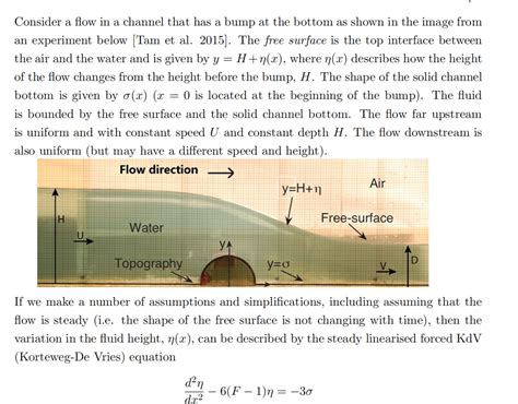 Solved Consider A Flow In A Channel That Has A Bump At The Chegg