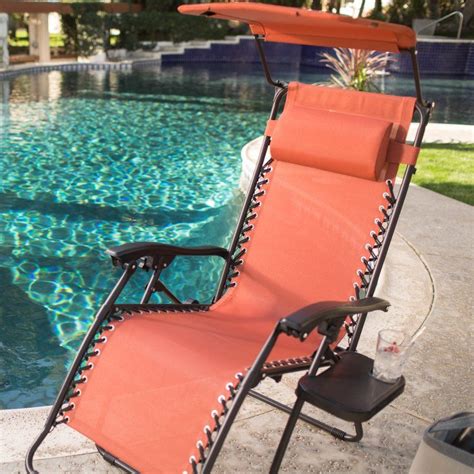 Coral Coast Zero Gravity Chair With Sunshade And Drink Tray Outdoor