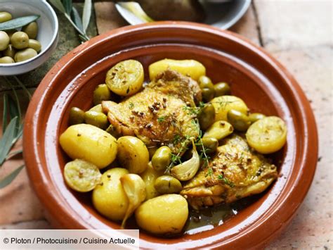 Tajine de poulet au citron confit et pommes de terre facile découvrez