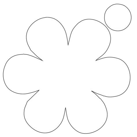 Molde de flor 4 5 6 7 e 8 pétalas para imprimir Artesanato Passo a