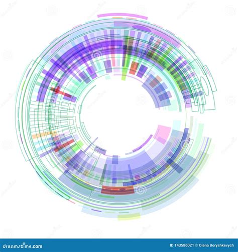 C rculo De Formas Geom tricas Coloridas Ilustração do Vetor