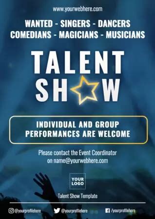 Free Printable Talent Show Flyer Templates Clip Art Library