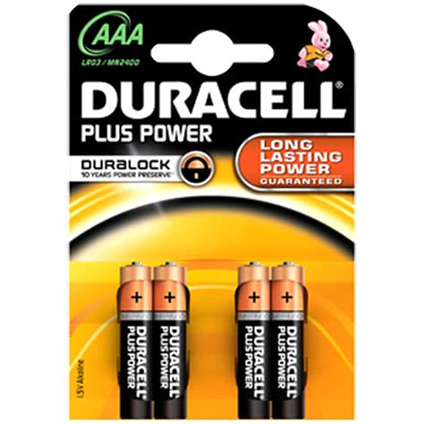 Duracell Plus Power AAA Par 4 Pile Chargeur LDLC