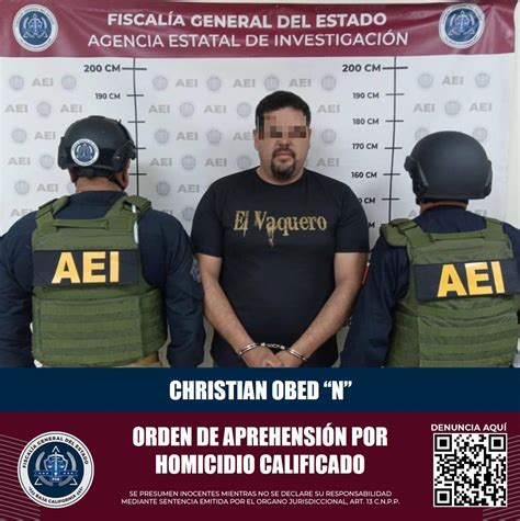 Captura AEI A Presunto Homicida En Linea BC